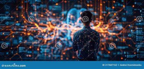 In This Case A Businessman Is Using A Computer To Demonstrate Workflow Automation With