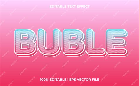 Premium Vector Buble 3d Editable Text Effect Template With 3d Style Use For Logo And Business