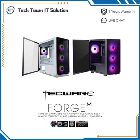 Tecware Forge M Omni Argb Matx With 4 Argb Fans Shopee Malaysia