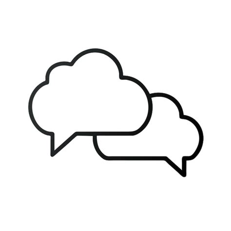 Cloud Speech Bubbles Icon Outline Gradient Premium Ai Generated Vector