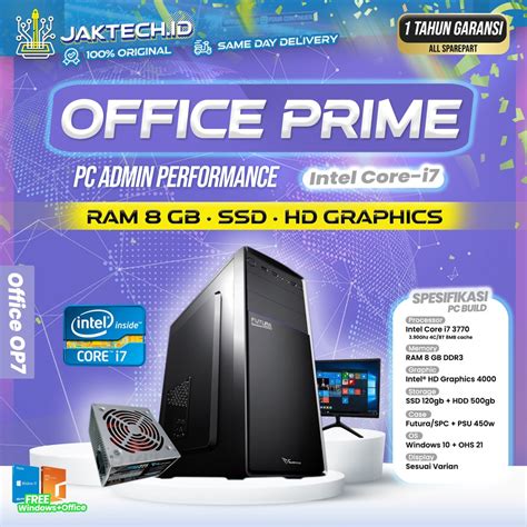 Jual PC Rakitan Core I7 Paket Office Lengkap 8GB SSD PC Admin 22 Inch Shopee Indonesia
