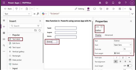 Max Fnction In Powerfx Using Canvas App With Power Apps