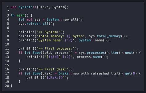 Orhun Parmaksız On Linkedin Rustlang System Info Memory Cpu Disk