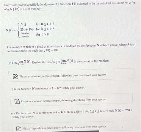 Solved Unless Otherwise Specified The Domain Of A Function