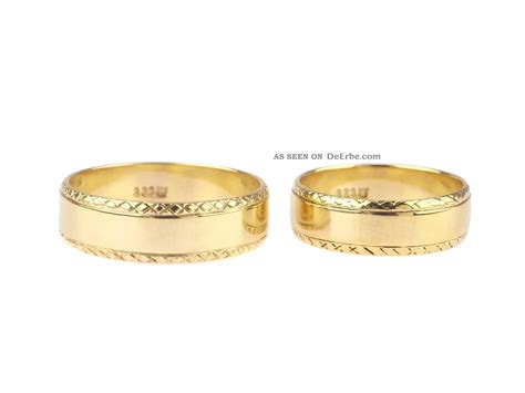 Art Deco Lachmann Gustav Gera Reuß 333 Gelb Gold Eheringe Hochzeit Zwei Ringe