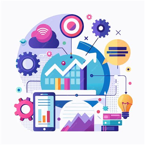 Ilustración De La Estrategia De Crecimiento Empresarial Vector