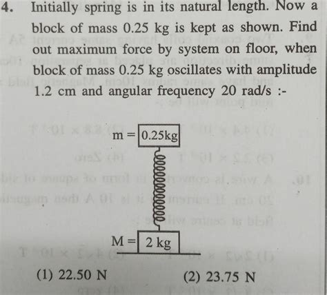 [answered] 4 Initially Spring Is In Its Natural Length Now A Block Of Kunduz