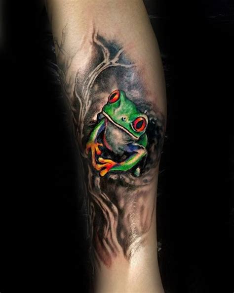 50 Tree Frog Tattoo Designs For Men