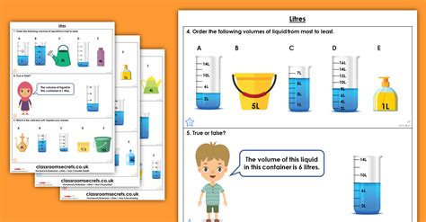 Litres Homework Extension Year 2 Mass Capacity And Temperature Classroom Secrets Classroom