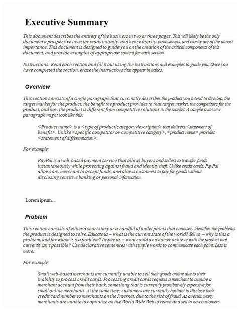 Business Summary Example Lovely 22 Executive Summary Samples Pdf Doc