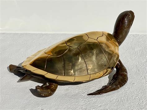 Brass Sea Turtle Sculpture Box For Sale At 1stdibs