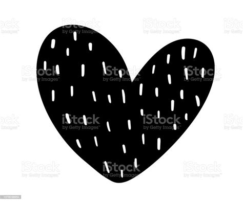 손으로 그린 장식 번 창 아이콘 실루엣과 스 칸디 나 비아 Velentines 날 심장 벡터 간단한 윤곽 발렌타인 기호입니다 웹 결혼식 및 인쇄에 대 한 격리 된 디자인