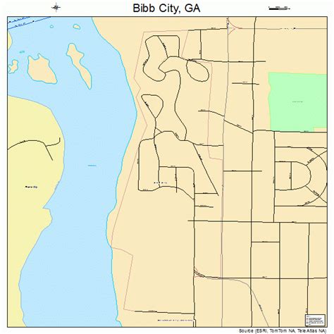 Bibb City Georgia Street Map 1307864