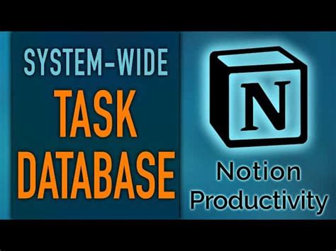 Notion Task Database For Comprehensive Linked System ~ Notion Vip