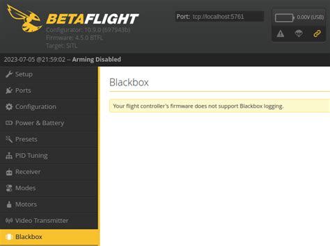 Blackbox Functionality For Sitl Target · Issue 12942 · Betaflightbetaflight · Github