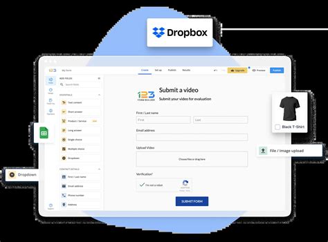 dropbox forms online forms with file upload 123formbuilder