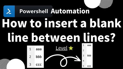 powershell one line tips】how to insert a blank line between lines level 1 youtube