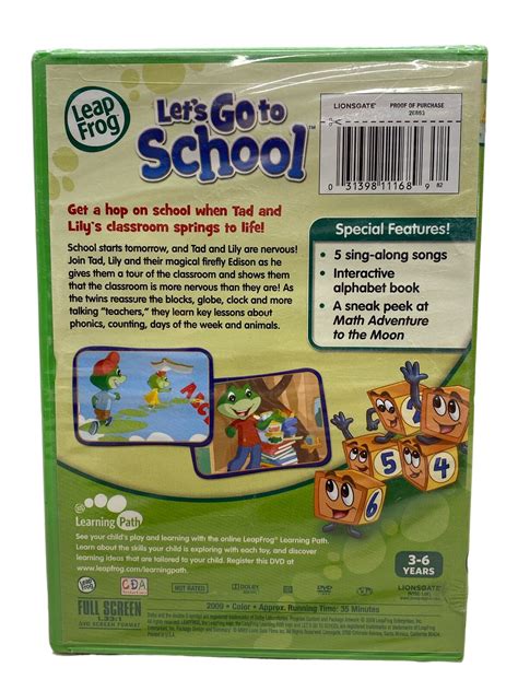 Leapfrog Lets Go To School 2009 Dvd Full Screen Learning Path