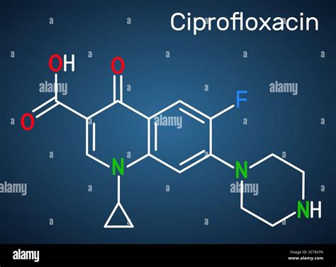 Ciprofloxacin Quinolone Molecule It Is A Synthetic Broad Spectrum Fluoroquinolone Antibiotic