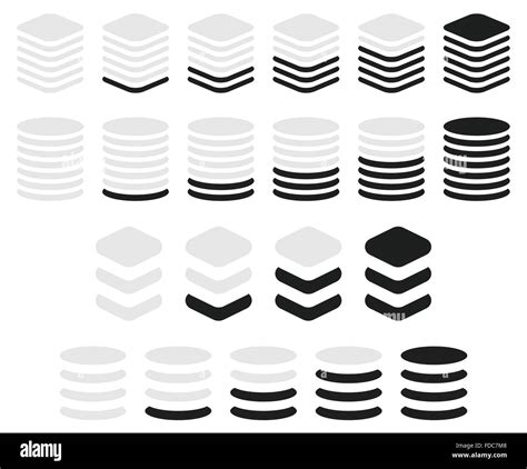 Vertical Progress Level Indicator Symbols In Sequence Stock Vector Image And Art Alamy