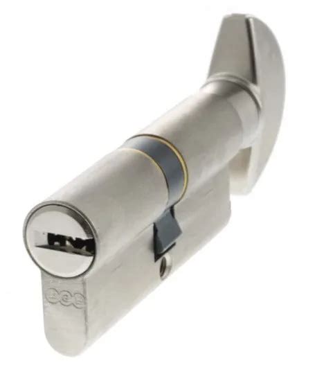 Agb 15 Pin 35mm X 35mm Euro Profile Key To Turn Cylinder Satin Chrome