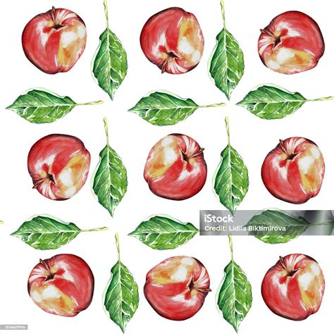 수채화 세트 빨갛고 육즙이 많고 잘 익은 사과 엽서 패키지 디자인 가을에 대한 스톡 벡터 아트 및 기타 이미지 가을 건강한 식생활 과일 Istock