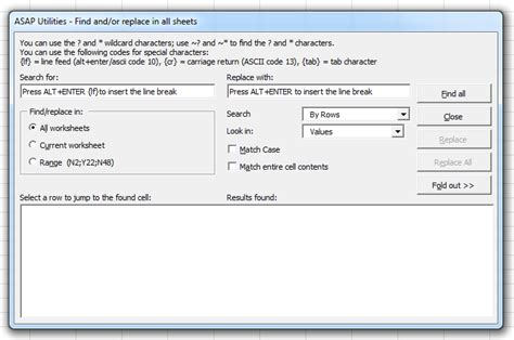Advanced Find And Replace Extra Features For Excel