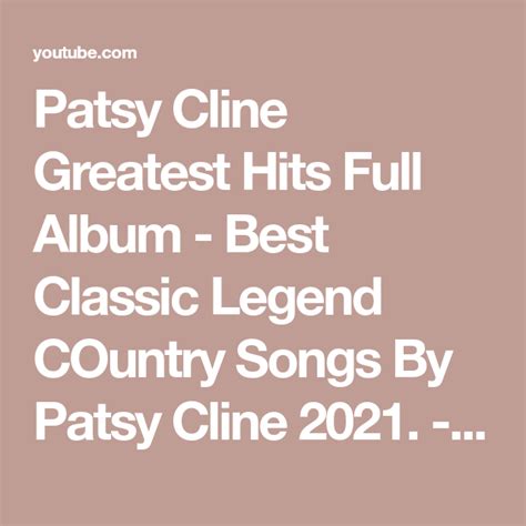 Patsy Cline Greatest Hits Artofit