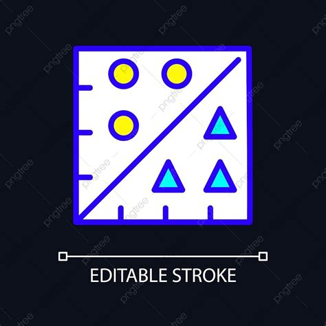 Analytics Of Data Mining Process Rgb Color Pixel Perfect Icon For Dark Theme Chart Comparison