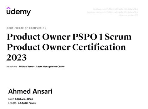 Ahmad Ansari On Linkedin Im Happy To Share That Ive Obtained A New Certification Scrum Product