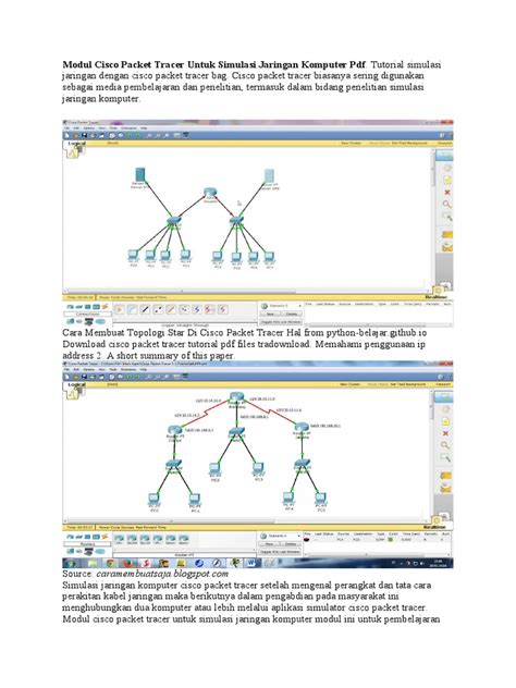 Modul Cisco Packet Tracer Untuk Simulasi Jaringan Komputer Pdf Pdf