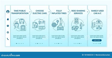 Sustainable Travel Onboarding Vector Template Stock Vector Illustration Of Cost Clean 181060234