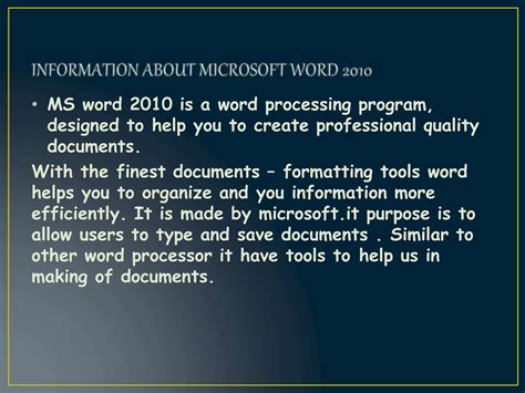 Ms Word Presentation Where We Can Find The Ways Pptx
