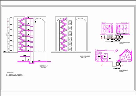 Elevador Y Escalera En Autocad Descargar Cad 303 Kb Bibliocad
