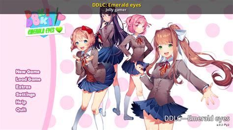 Ddlc Emerald Eyes Work In Progress For Doki Doki Literature Club