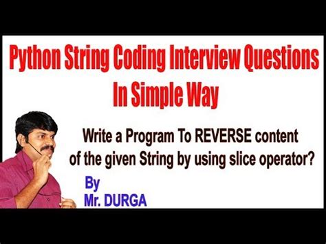 Python Q1 Write A Program To REVERSE Content Of The Given String By