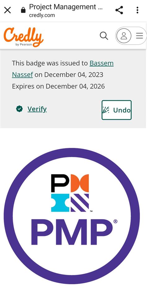 Important Milestone Before Year End The Pmp Badge And Skills Earned