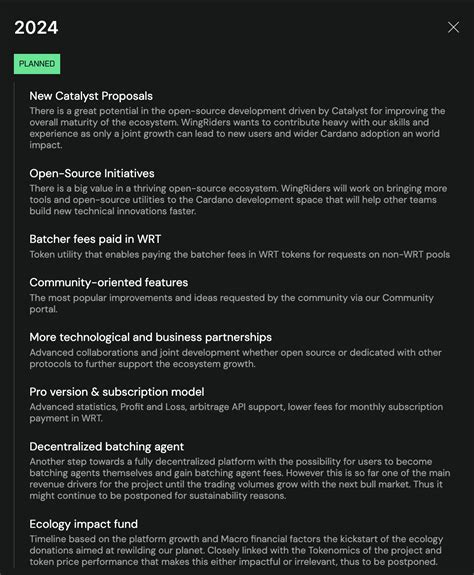 new roadmap draft dao proposals wingriders