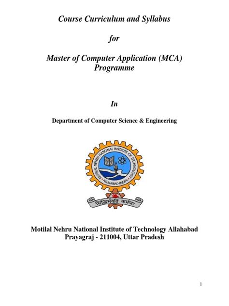 Course Curriculum And Syllabus For Mca Pdf Databases C