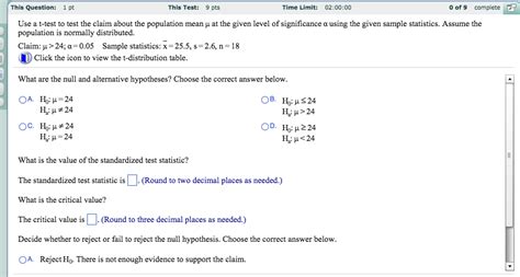 solved use a t test to test the claim about the population