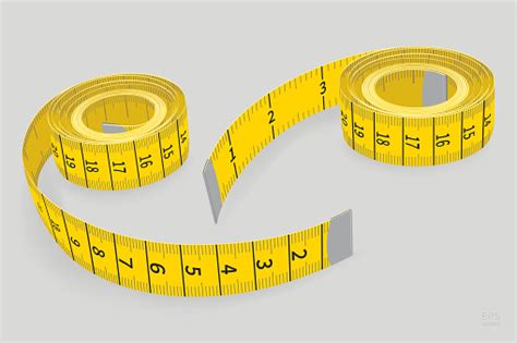 노란색 측정 테이프 벡터 격리 길이 또는 거리 측정에 사용되는 측정 장비 3차원 형태에 대한 스톡 벡터 아트 및 기타 이미지