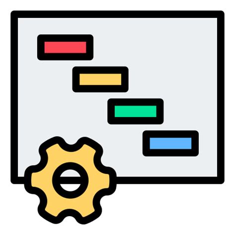 Gantt Chart Generic Color Lineal Color Icon