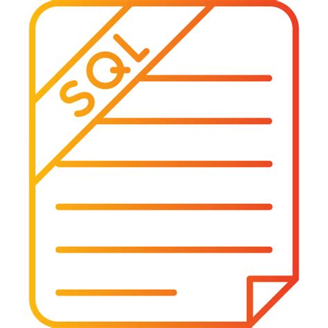 Sql File Generic Gradient Outline Icon