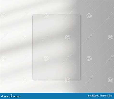 Drop Shadow Overlay Effect On Blank Sheets Of Paper Vector Mockup Stock Illustration