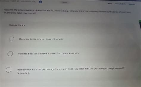 Solved Of Pretzels Total Revenue Willmultiple