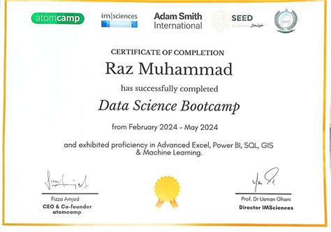 Raz Muhammad On Linkedin Thrilled Datascience Bootcamp Excel
