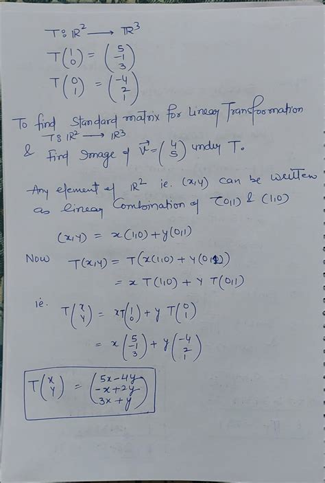 [solved] 3 Find The Standard Matrix For The Linear Transformation T Course Hero