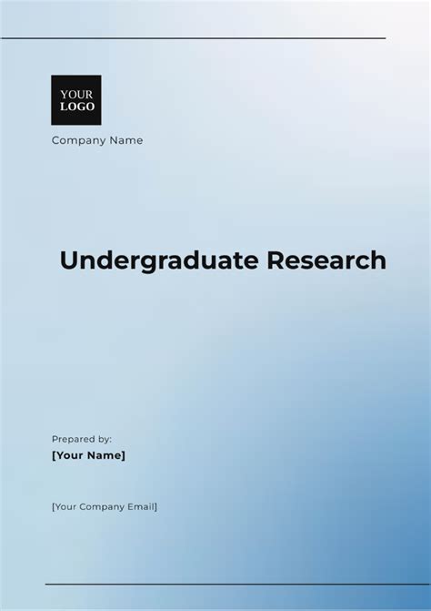 Free Undergraduate Research Template To Edit Online