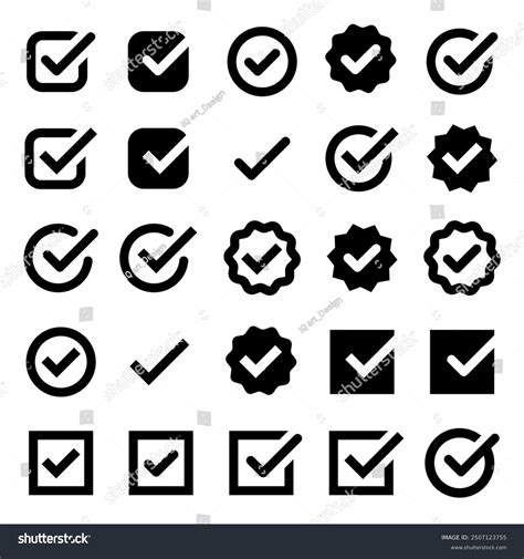 checkmark icons checkmark vector set checked stock vector royalty free 2507123755 shutterstock