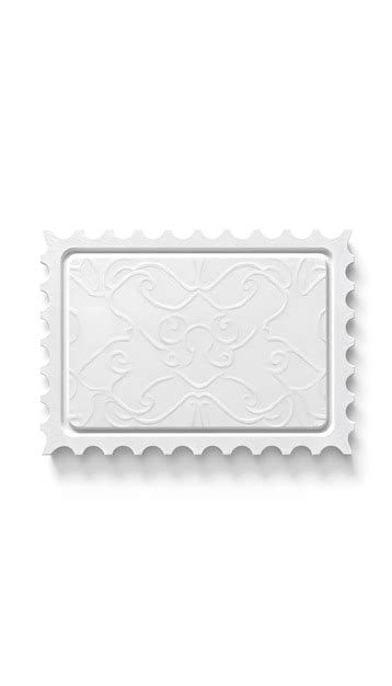 Rectangular Stamp Mockup 3d Rendering Isolated With White Highlights Premium Ai Generated Image